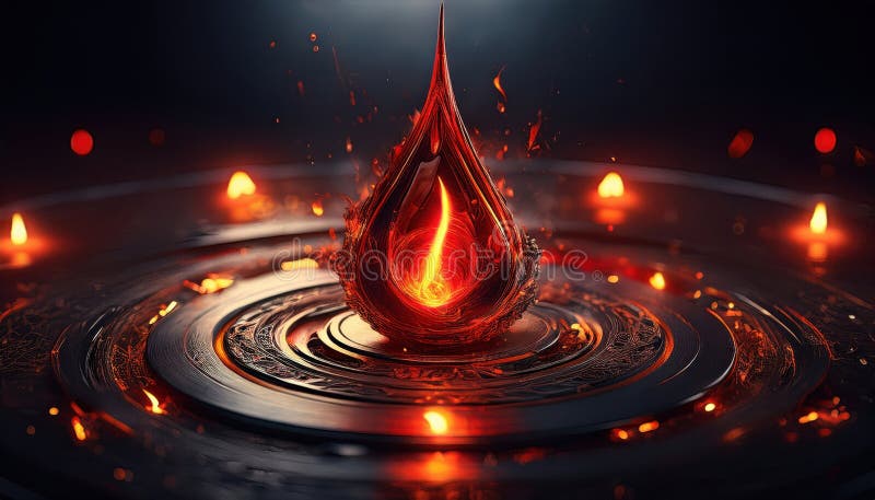 Discovering a Mystical Flame within a Stock Image - Image of design ...
