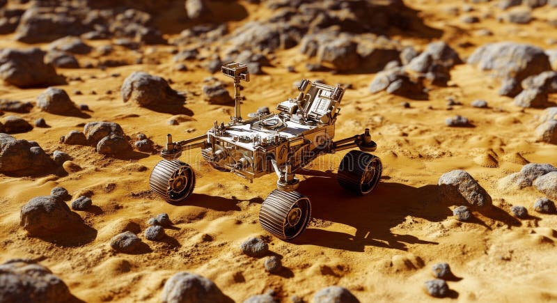 Discovering Rocks in a Desert Landscape is the Mission of a Rover ...