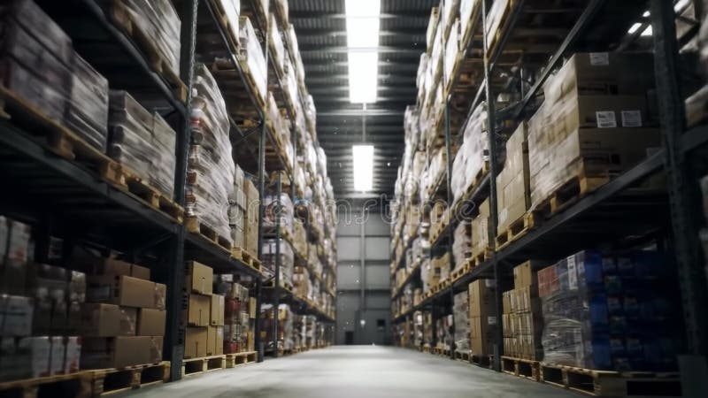 Discovering the Vastness of a Busy Warehouse with Organized Shelves and ...