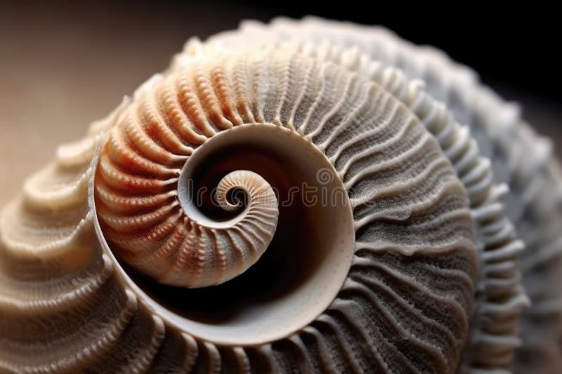 Discoveripng the Unique Texture of Seashells Spiral. Generative AI ...