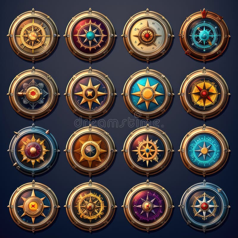 Exploration Compass Game Ai Generated Stock Photo - Image of design ...