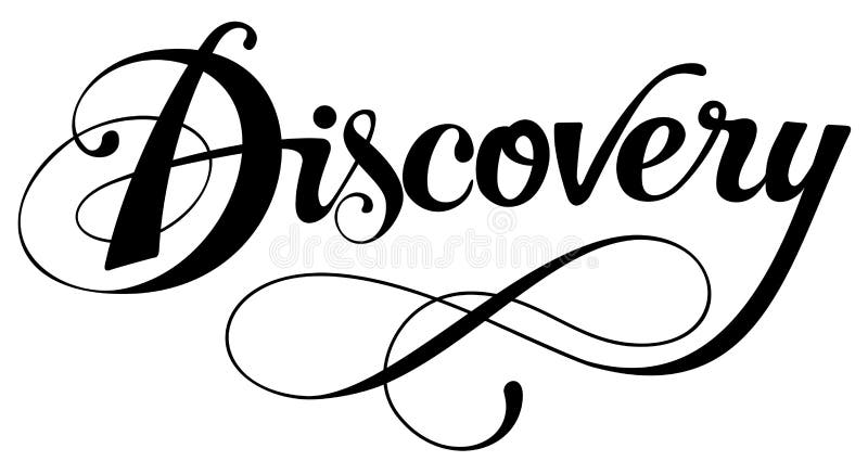 Discovery - Custom Calligraphy Text Stock Vector - Illustration of ...