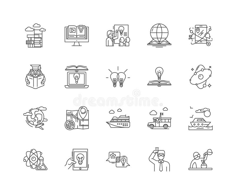 Discovery Line Icons, Signs, Vector Set, Outline Illustration Concept ...