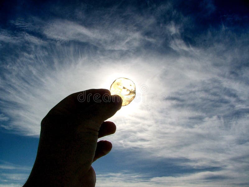 Discovery stock image. Image of blue, clear, hand, disk - 99352149