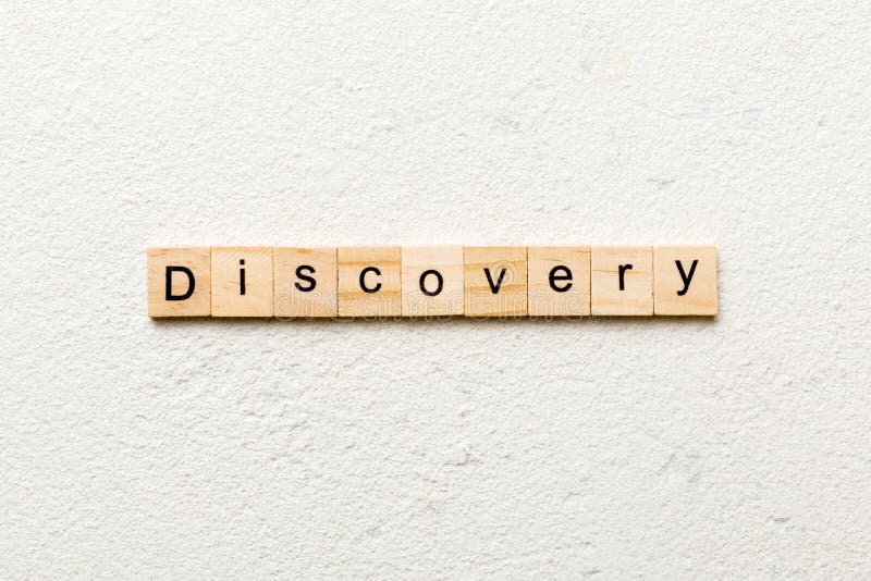 Discovery Word Written on Wood Block. Discovery Text on Table, Concept ...