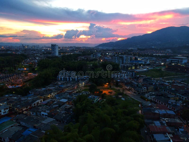 Discovery Your Favorite Color in Colombia Sunset Stock Photo - Image of ...