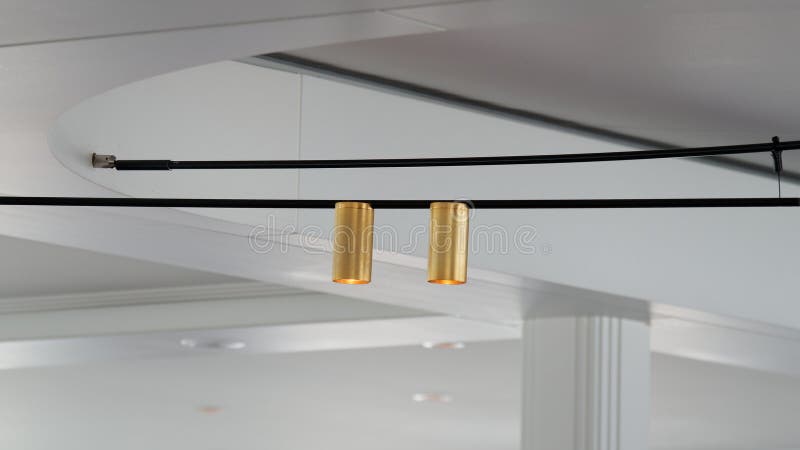Discreet Ceiling Lighting in a Room Stock Image - Image of handrail ...
