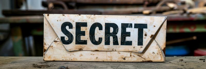 Discreet Communication Secret Envelope on Table with Secret Inscription ...