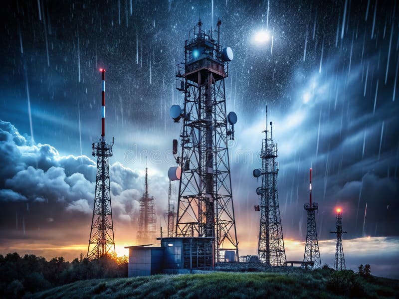 Discreet GSM Transmitter Station in Nighttime Operations Essential ...