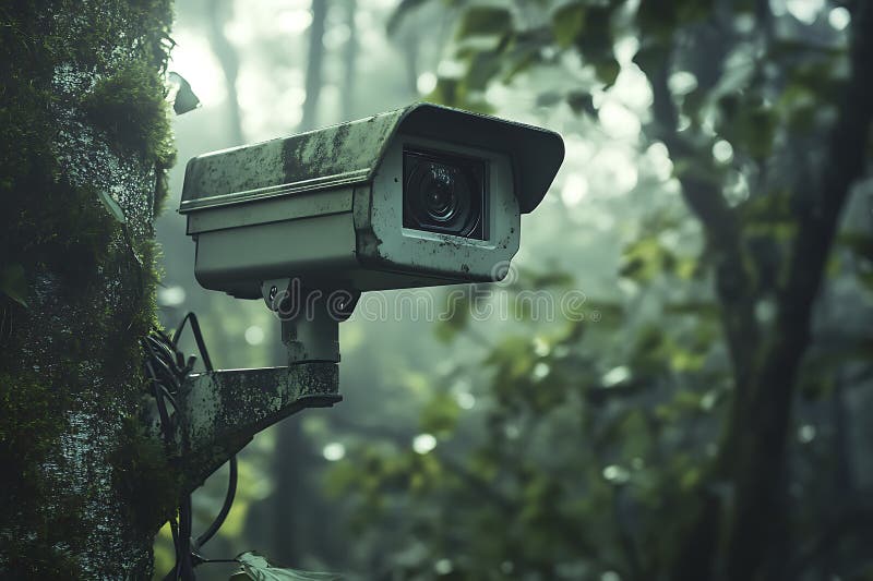 Discreet Surveillance Camera Installed in a Tree for Unobtrusive ...