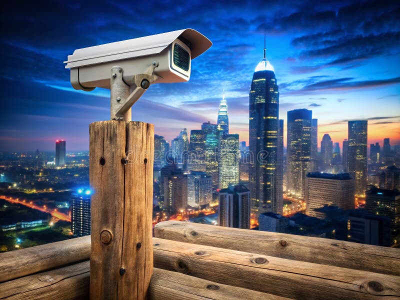 Discreet Surveillance Wooden PoleMounted Security Camera System in ...