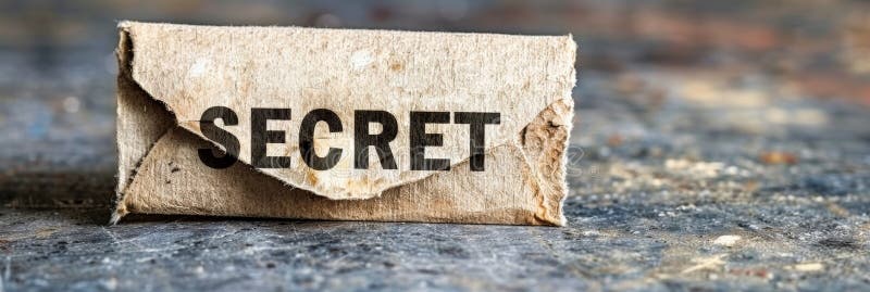 Discreetly Positioned Small Envelope Labeled Secret on the Table for ...