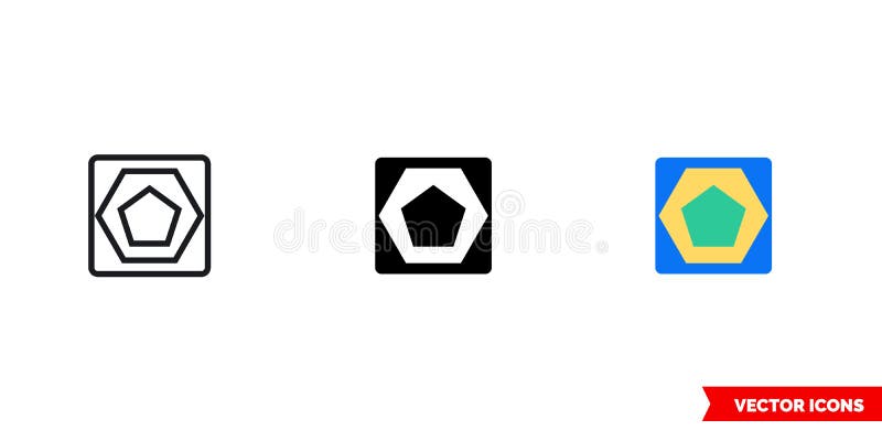 Discrepancy Icon of 3 Types Color, Black and White, Outline. Isolated ...