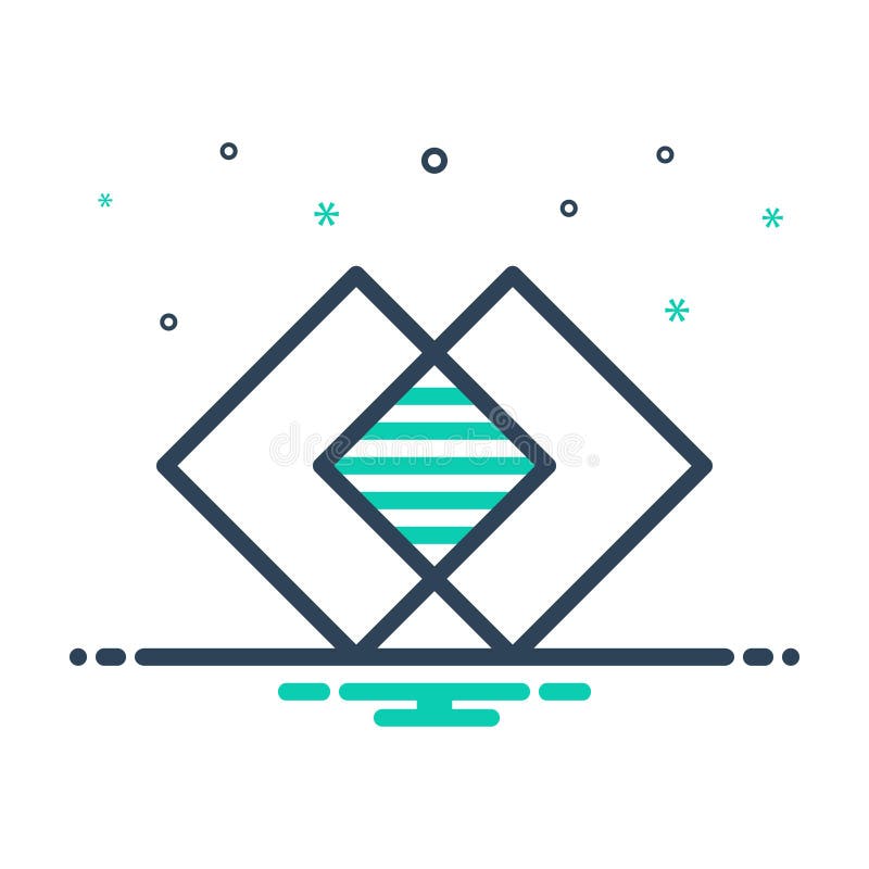 Mix Icon for Discrete, Separate and Distinct Stock Illustration ...