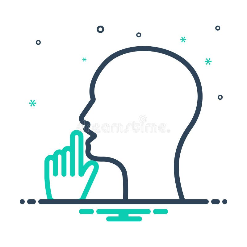 Mix Icon for Discretion, Prudence and Attention Stock Illustration ...