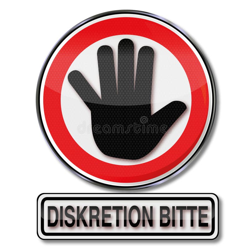 Discretion please stock vector. Illustration of occupational - 52498810