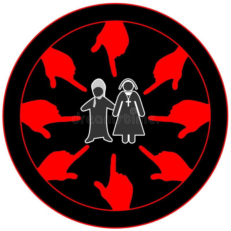 Discriminación Debido a La Religión Stock de ilustración - Ilustración ...