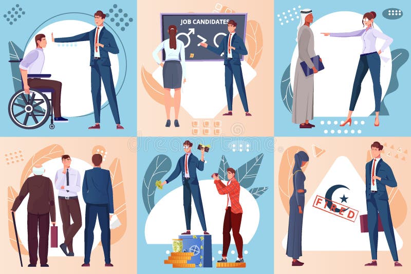 Discrimination at Job Interview Stock Vector - Illustration of ...