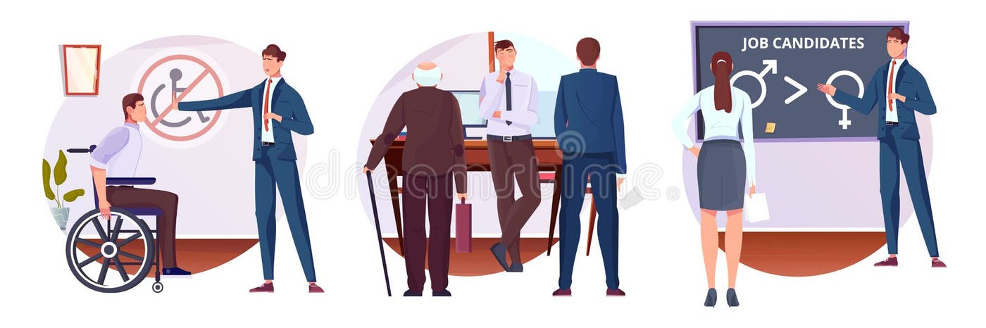 Age Discrimination Women Stock Illustrations – 54 Age Discrimination ...