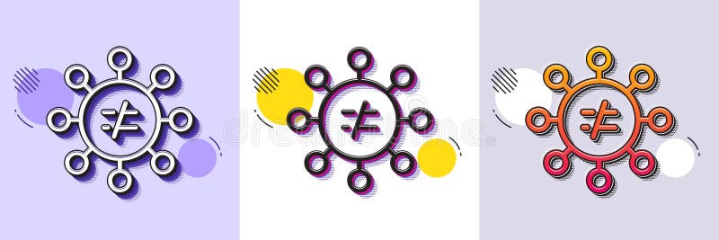 Discrimination Line Icon. Gender Inequality Sign. Halftone Dotted ...