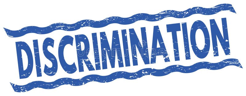 DISCRIMINATION Text on Blue Lines Stamp Sign Stock Illustration ...