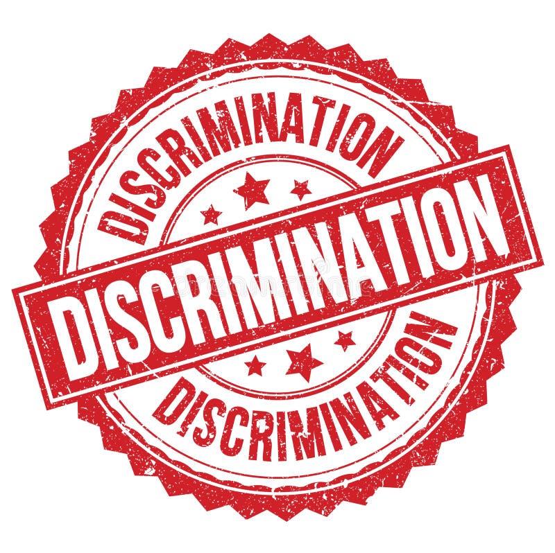 DISCRIMINATION Text on Red Round Stamp Sign Stock Illustration ...