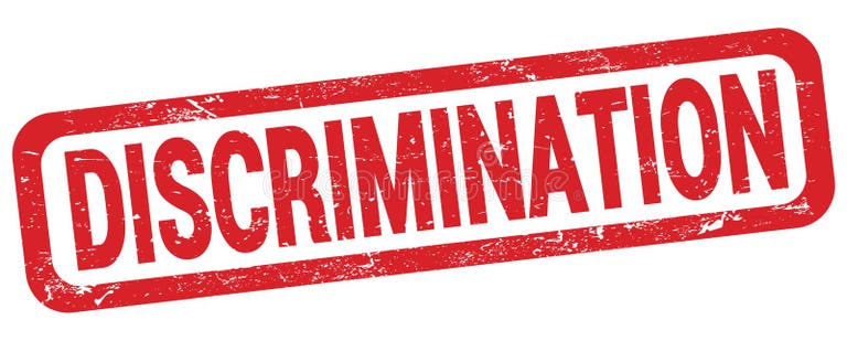 DISCRIMINATION Text Written on Red Rectangle Stamp Stock Illustration ...