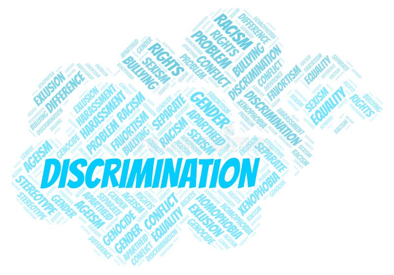 Discrimination - Type of Discrimination - Word Cloud Stock Illustration ...