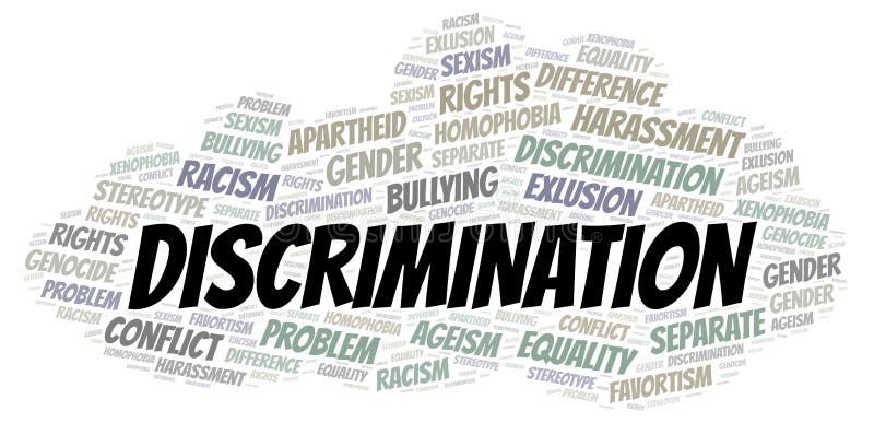 Discrimination - Type of Discrimination - Word Cloud Stock Illustration ...