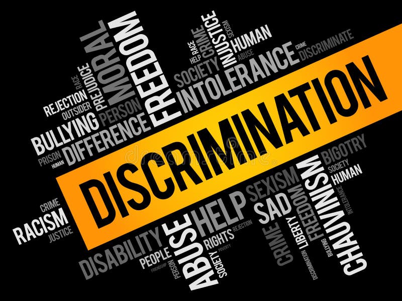 Discrimination In Word Cloud Stock Illustration - Illustration of group ...