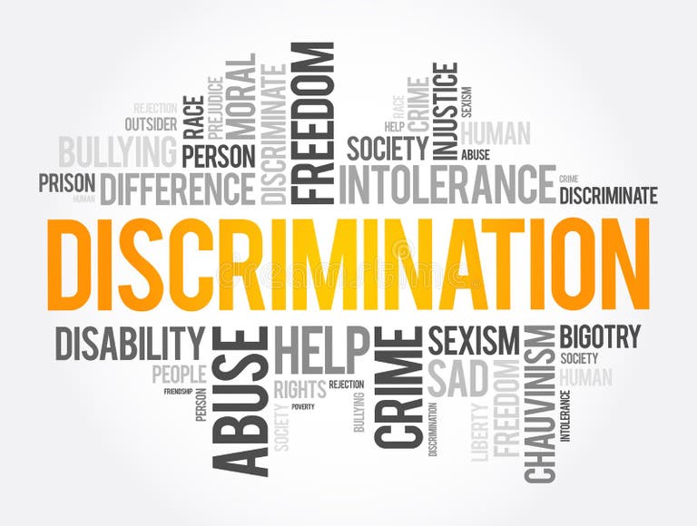 Discrimination Word Cloud Collage, Social Concept Stock Illustration ...