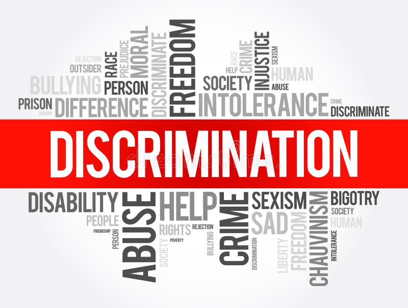 Discrimination Word Cloud Collage, Social Concept Background Stock ...