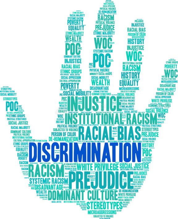 Discrimination Word Cloud stock vector. Illustration of disbelief ...
