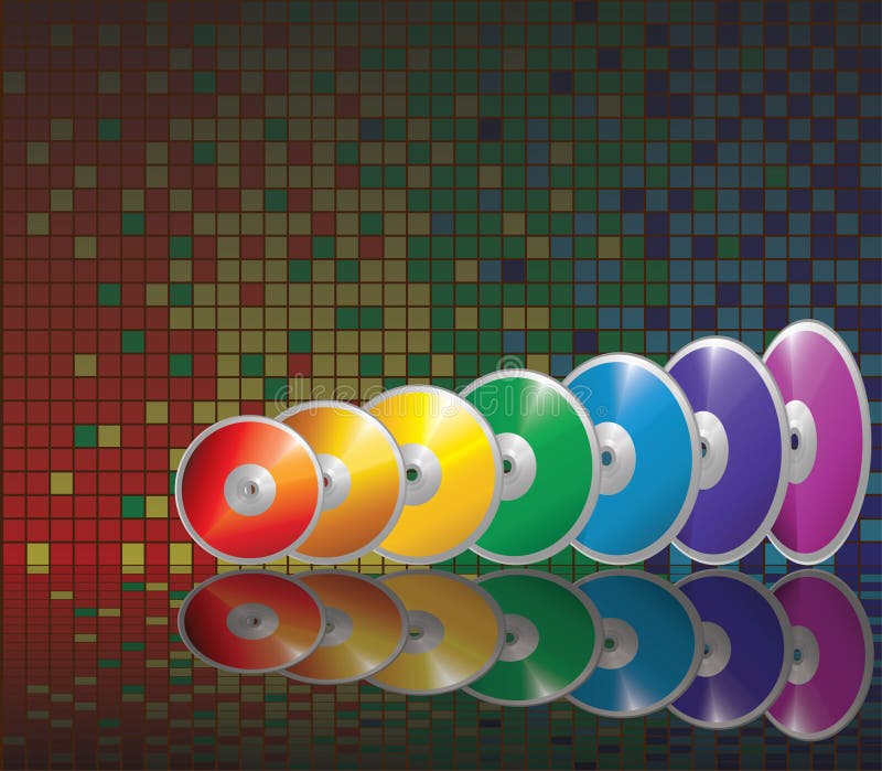 Discs stock illustration. Illustration of music, colorful - 12097904