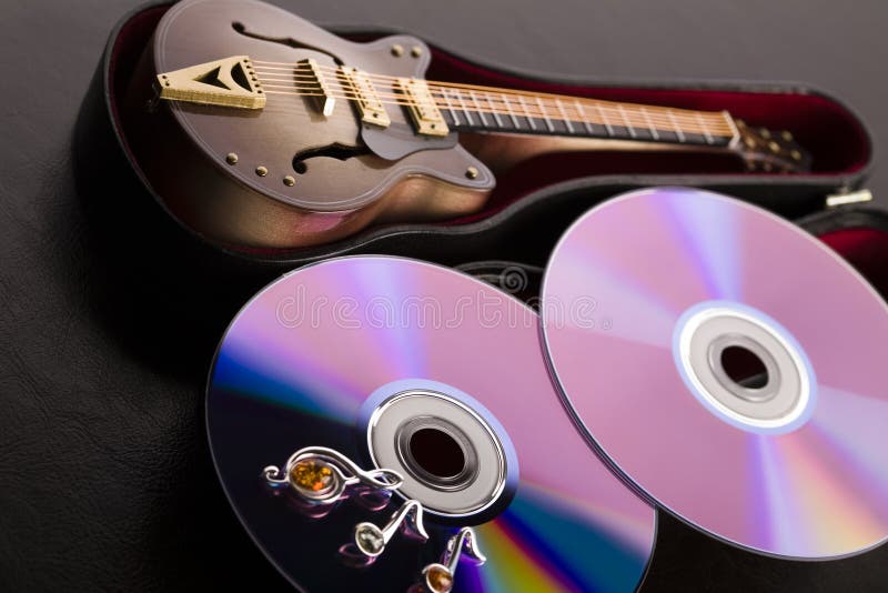 Discs and guitar stock image. Image of equipment, instrument - 6312993