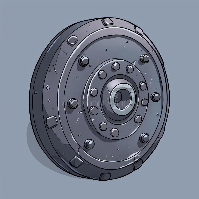 Discshaped Mechanical Component Central Hub Protrusions Made Metallic ...