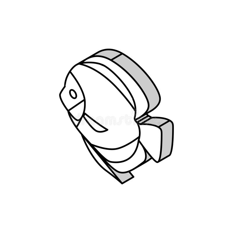 Discus Fish Isometric Icon Vector Illustration Stock Vector ...