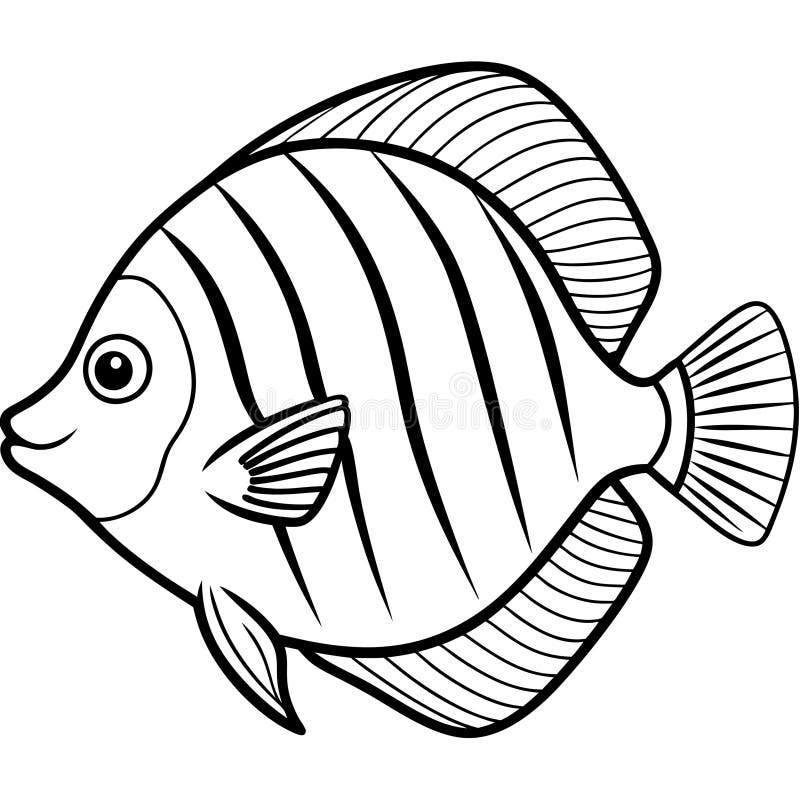 Discus Fish Lies Icon Vector Stock Vector - Illustration of background ...