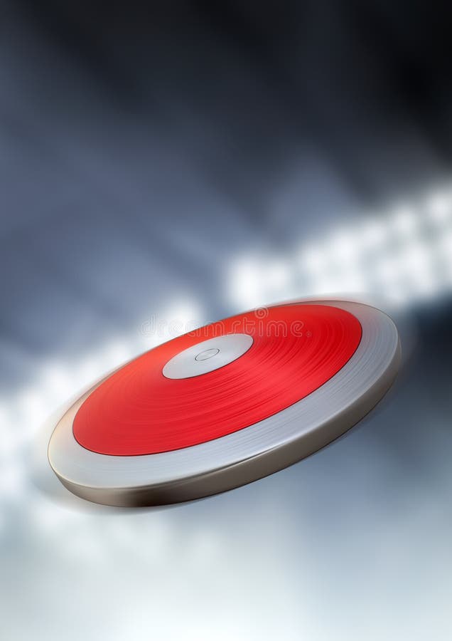 Discus in Night Stadium stock illustration. Illustration of discus ...