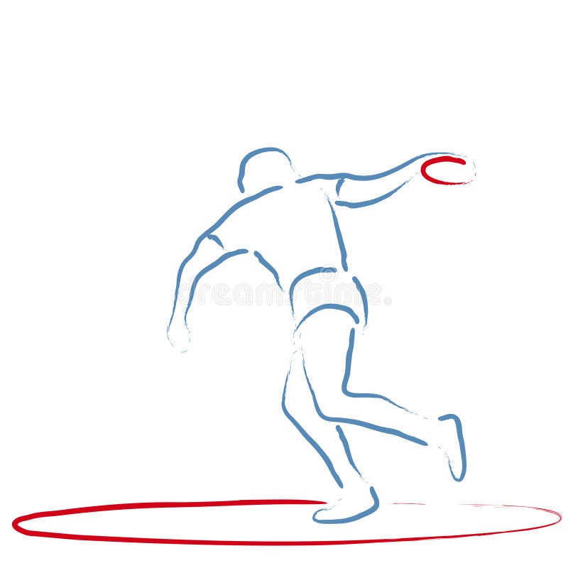 Discus Throw stock vector. Illustration of torsion, throw - 20447395