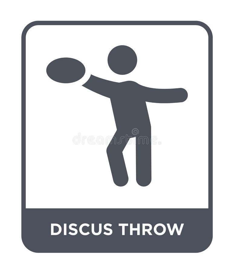 Discus Throw Icon In Trendy Design Style. Discus Throw Icon Isolated On ...