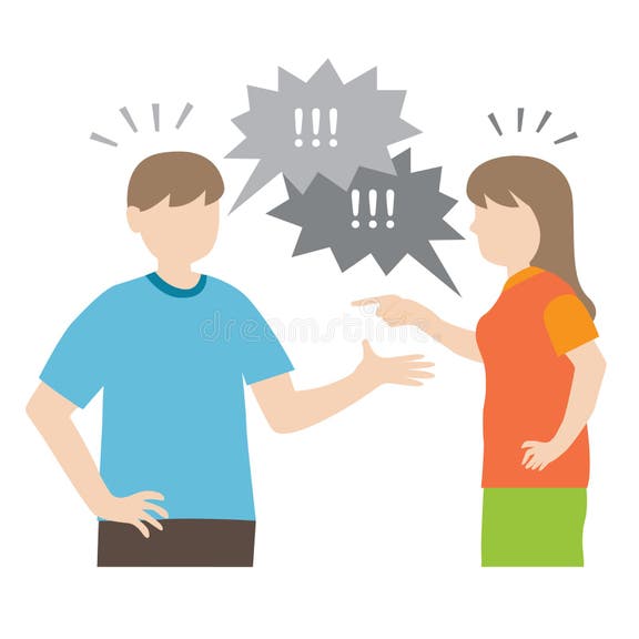 Discusión de pares ilustración del vector. Ilustración de novio - 63493518