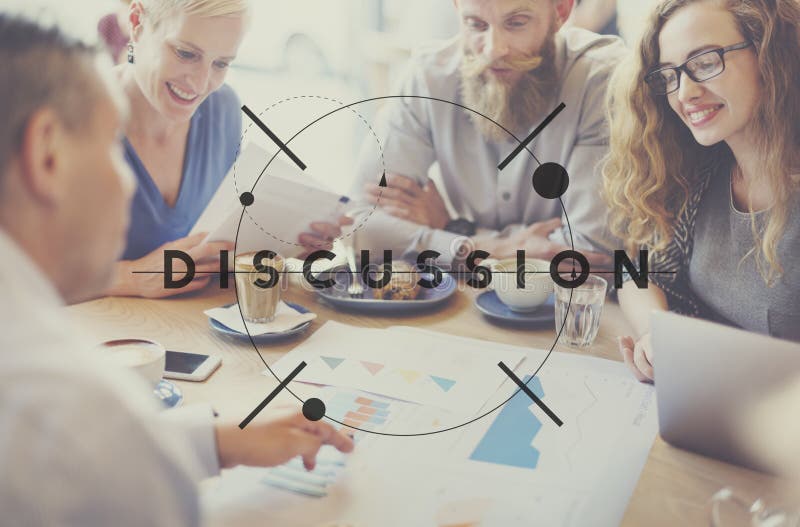 Discuss Discussion Negotiation Talking Debate Concept Stock Image ...