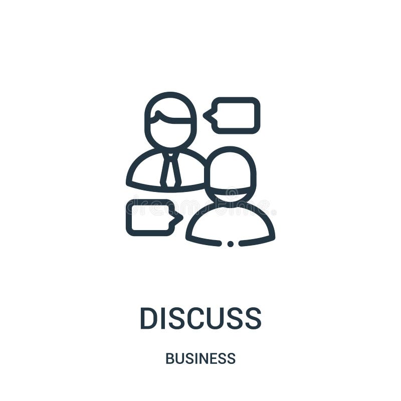 Discuss Icon Vector from Business Collection. Thin Line Discuss Outline ...