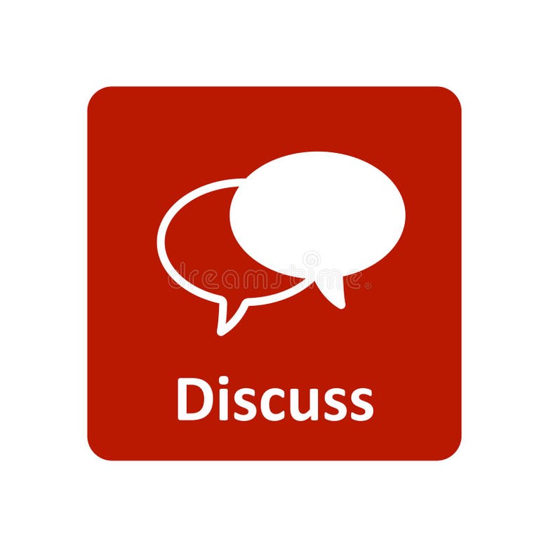 Discuss Icon for Web and Mobile Stock Illustration - Illustration of ...