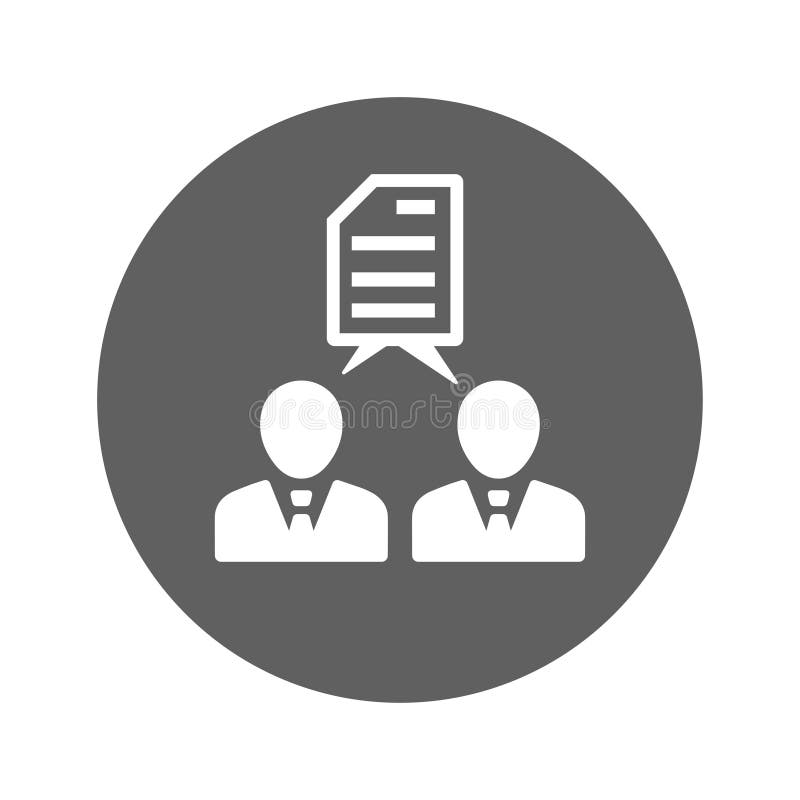 Discuss Report Vector Outline Icon Design Illustration. Business and ...