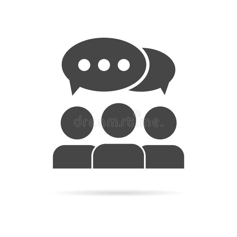 Discuss Talk Icon stock vector. Illustration of comment - 122495563