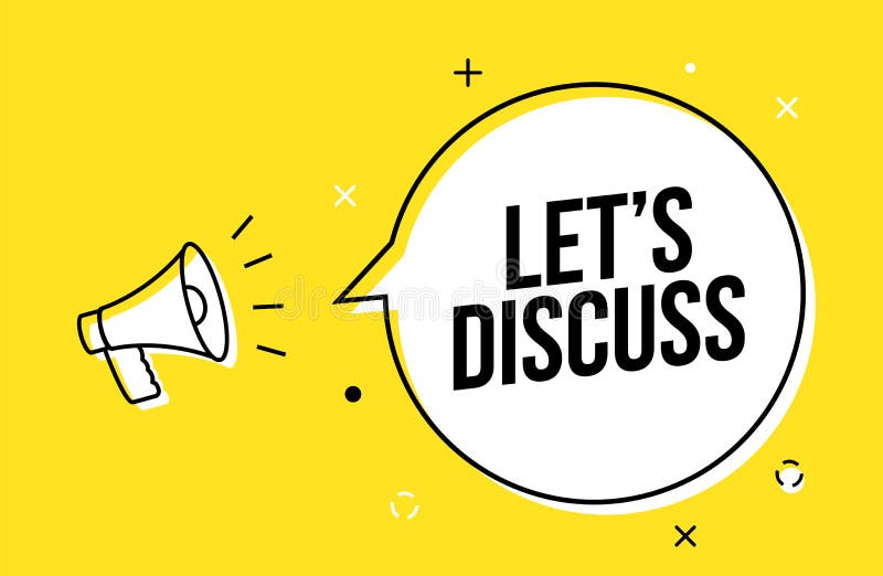 Discuss Vector Banner Talk Sign Chat Speech Business Forum Bubble ...