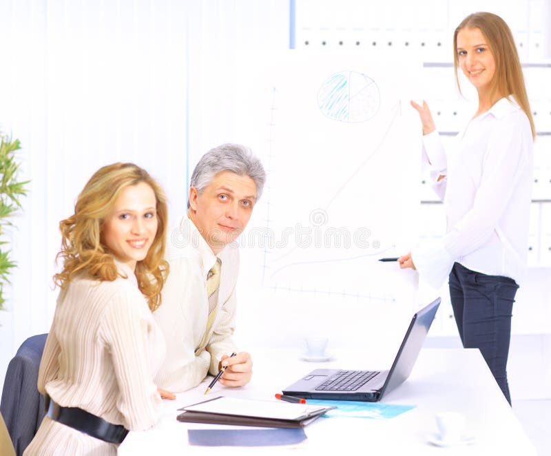 Discuss the work plans. stock photo. Image of alone, handsome - 28606428