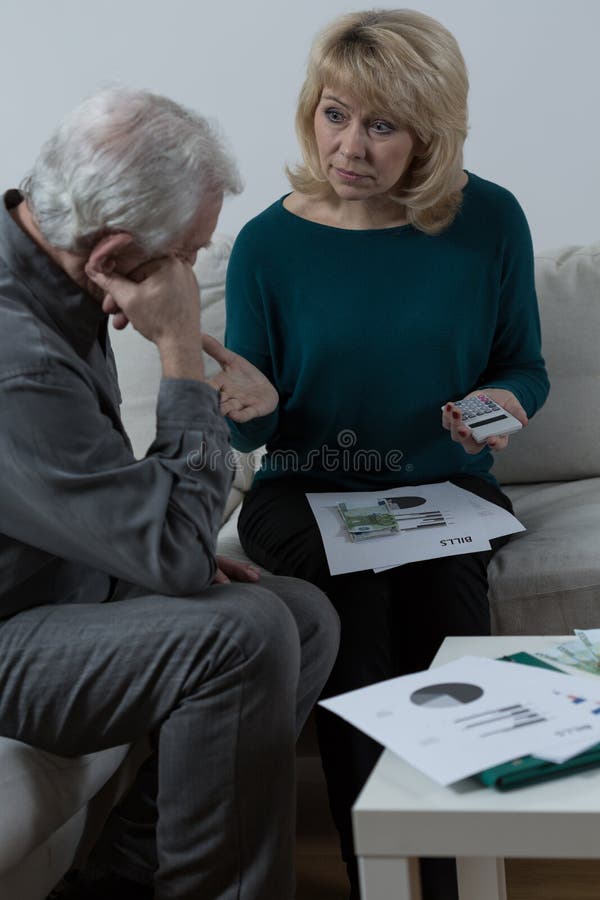 Discussing couple stock image. Image of check, couple - 49608407